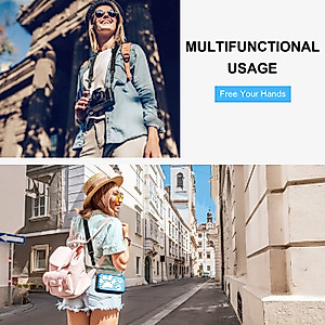 GROLEOA [2 Pack] Replacement Shoulder Strap Universal Adjustable Shoulder Strap for Laptop iPad Tablet Phone Case Messenger Camera Luggage Duffel Bag, Nylon Neck Strap 32"-61", Black