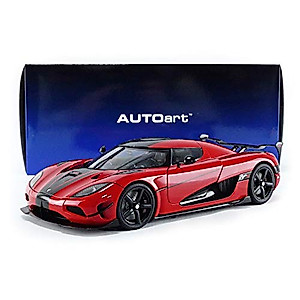 Autoart Koenigsegg Agera RS Chili Red with Black Accents 1/18 Model Car
