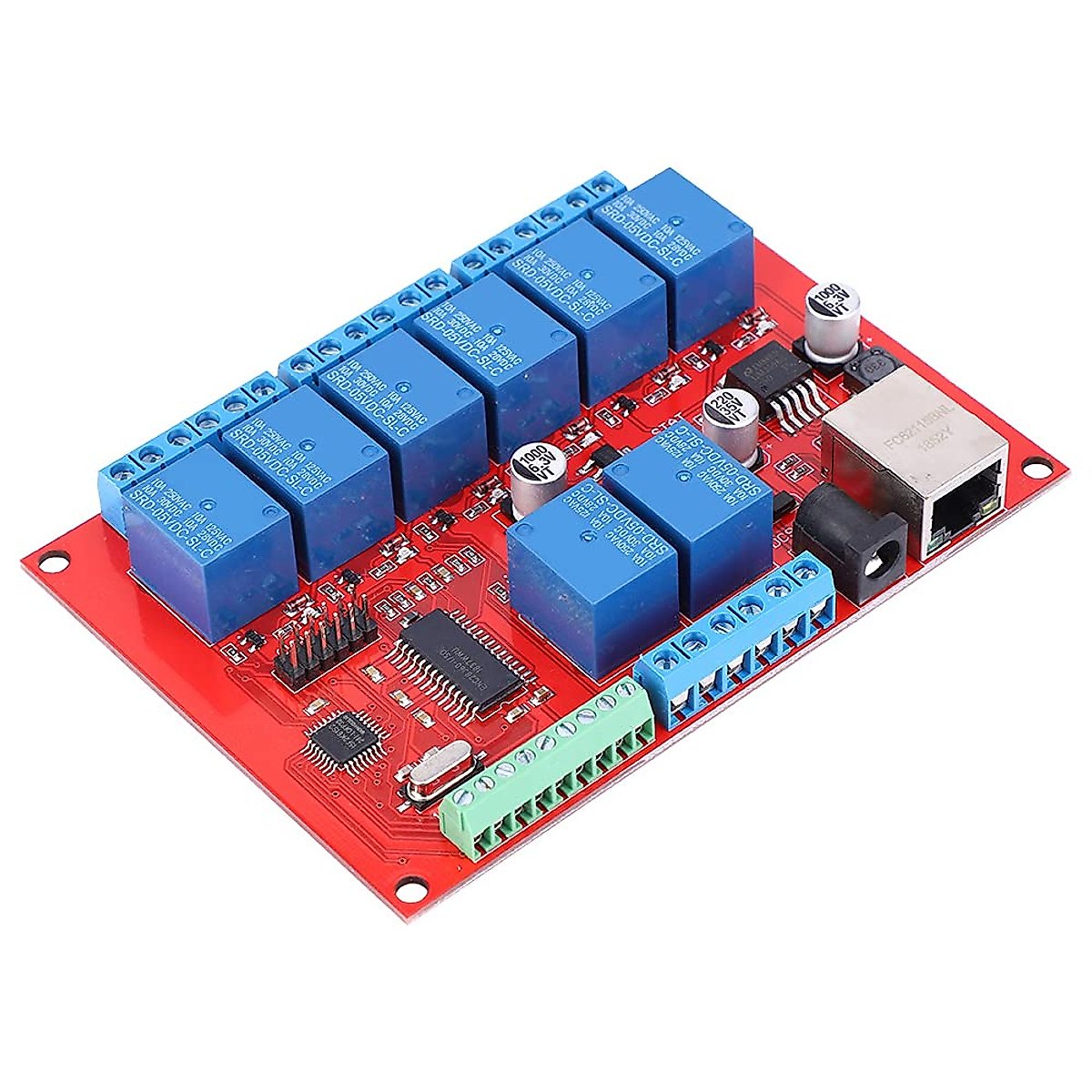 Kadimendium Ethernet Relay Board 8-Channel Network Switch TCP UDP Module Controller Circuit Board LAN Ethernet Electronic kit