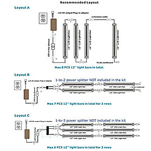 Under Cabinet LED Lighting Kit Plug in or Hardwired, 6 pcs 12 Inches Light Strips, 2000 Lumen, Super Bright, for Kitchen Counter, Closet, Shelf Lights, 31W, Warm White (6 Bars)