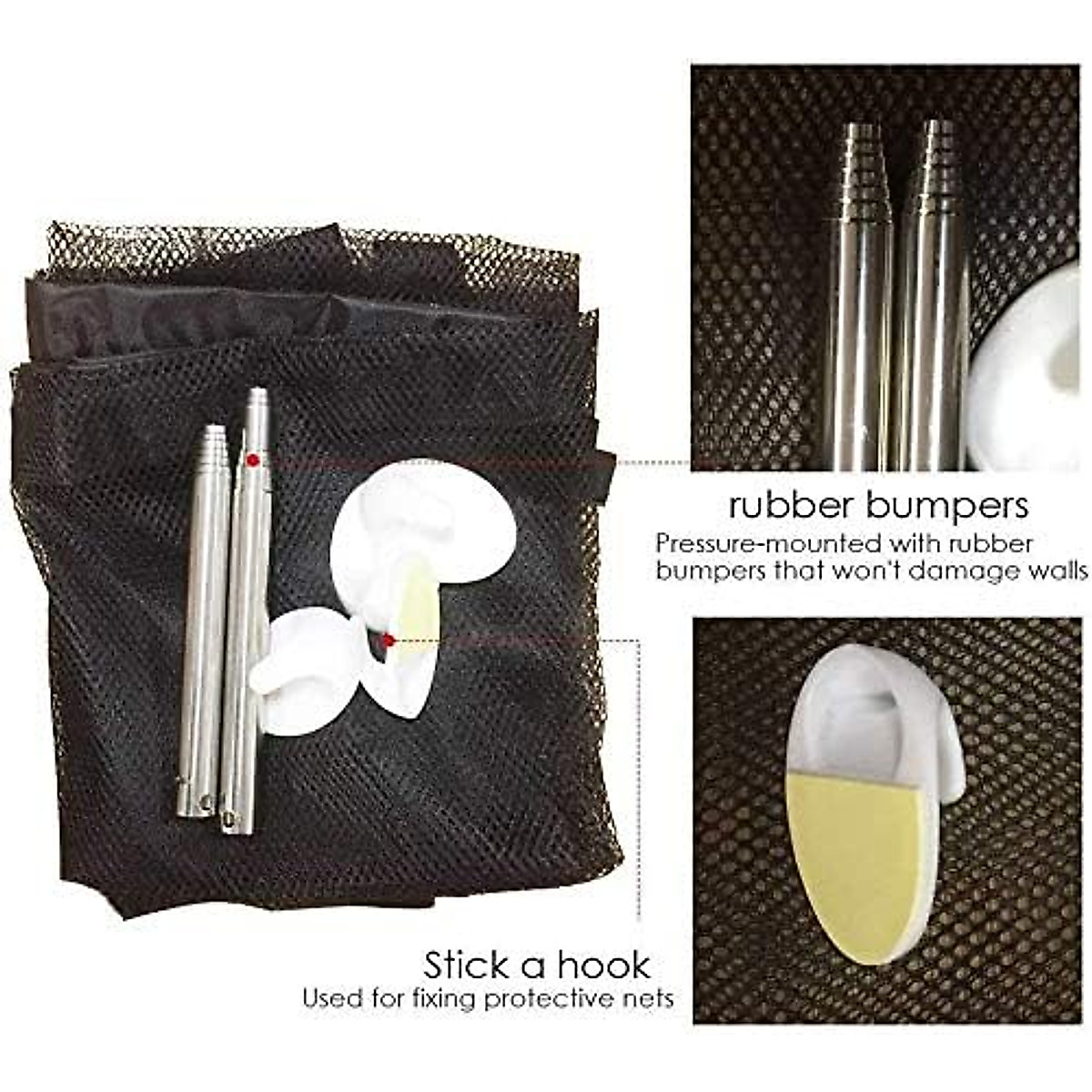 70 inch Net for Dogs Pet Safety Gate, Portable Folding Mesh Magic Corridor Barrier, Safe Guard Install Anywhere, Safety Fence for Hall Doorway Kitchen Stairs Extra Wide