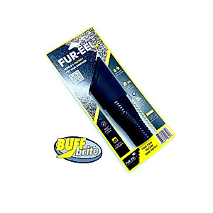Buff Brite Pet Grooming Tool Fur-EEL FANG PRO Cat & Dog Hair Remover, Black