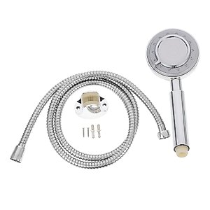 jojofuny 3 Sets Shower Head Showering Spray Head Showerhead Kitchen High Pressure Rainfall Spray Bath Kits Wood Led Base Magnetic Soap Holder Caps Bathroom Head Toilet Abs Suit Handheld