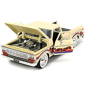 New Jada Compatible with 1979 Ford F-150 Pickup Truck Cream I Love 70's 1/24 Diecast Model Car by Jada 31609