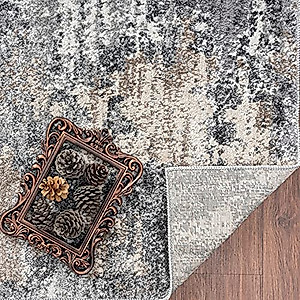 LUXE WEAVERS Euston Collection 7679 Grey 5x7 Abstract Area Rug