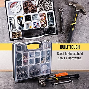 HOPPLER Organizer For Beads, Bolts, Screws, Wax Seal Kit Tools, Craft Supplies, Fishing Tackle, And More. Great Hardware Organizer For Bead Storage And Wax Sealing Supplies To Help Stay Creative.
