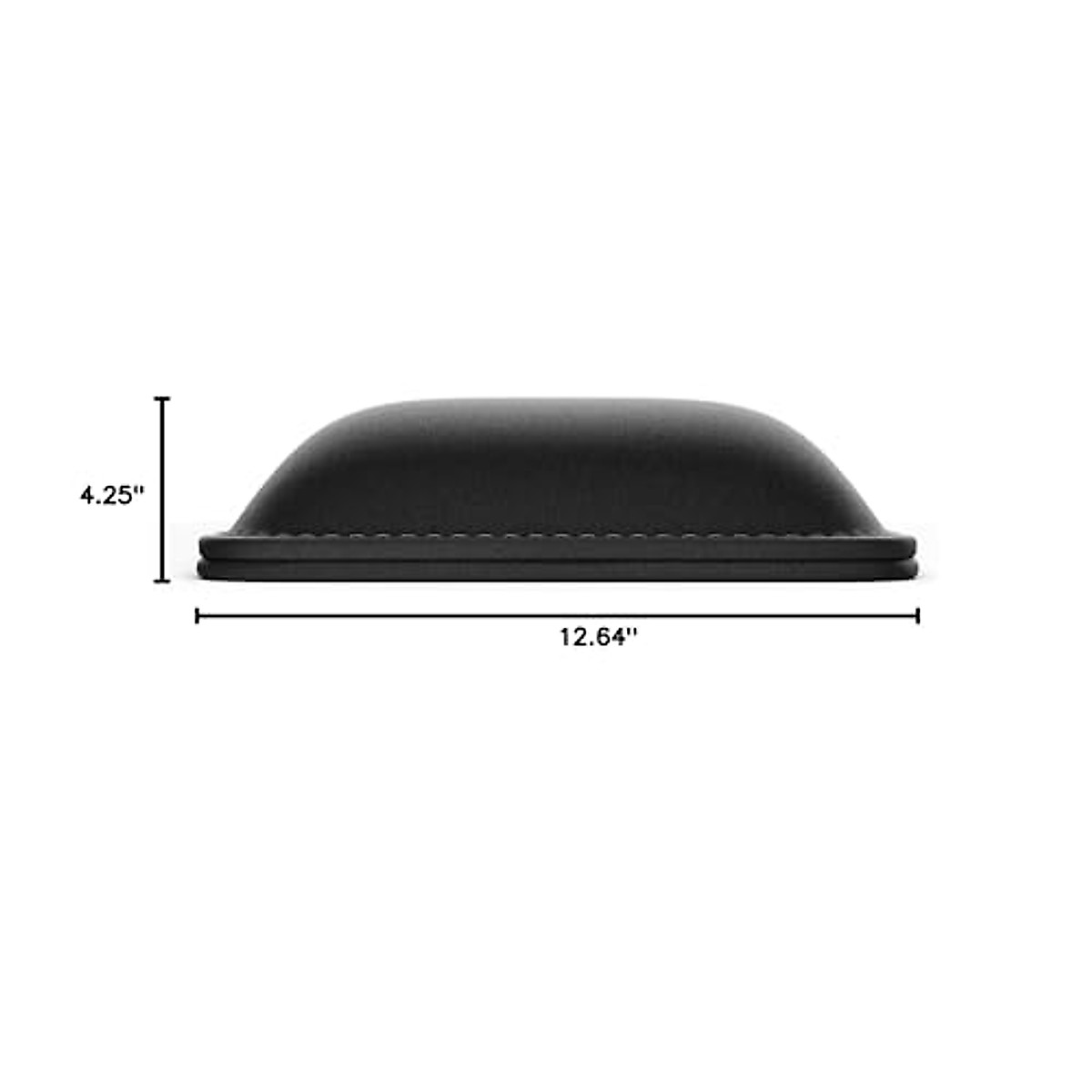 Glorious Wrist Pad/Rest - Compact - Black - Mechanical Keyboards, Stitched Edges, Ergonomic | 12x4 inches | 25mm/1in Thick (GWR-75) Compact (Black)