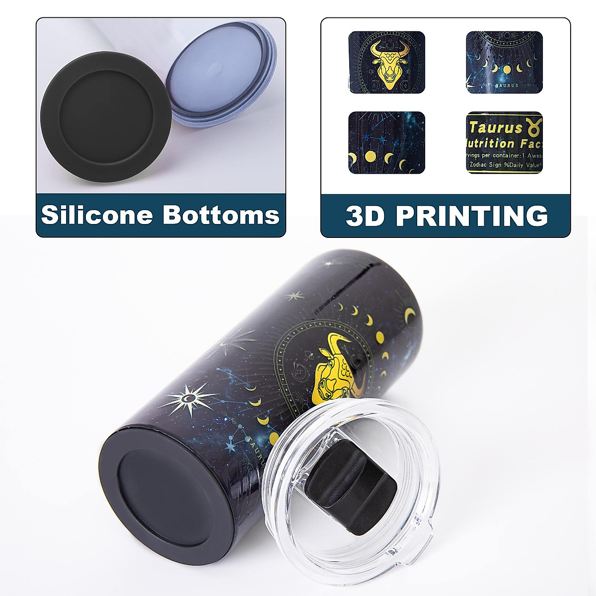 Weboia 20 oz Taurus Tumbler Birthday Gifts For Women Zodiac Insulated Mug Thank You Gifts For friend Coffee Cup Christmas Funny Gift For MoM,Dad,Sister,Wife