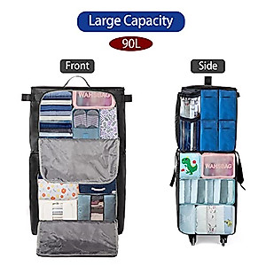 Large Collapsible Foldable Suitcase with Spinner Wheels Expandable Rolling Luggage Bag Carry On Wheeled Suit Case Maletas De Viaje Para Grandes Con Ruedas 50 Libras Ultra Lightweight Airline Approved
