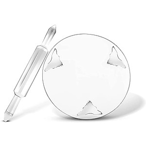 Golden Drops Chapati Rolling Board & Belan for Kitchen Acrylic Transparent Chakla Belan Set Crystal Clear