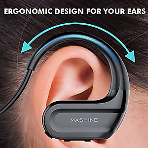 mashine Swimming Headphones, Bluetooth & MP3 Music Player 2 in 1, IPX8 Underwater 3 Meters Waterproof Earphones for Pool, Surfing, Snorkeling, Shower and Running with Shuffle (Not Bone Conduction)