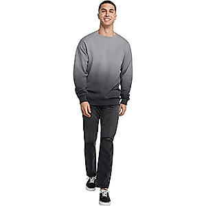 Hanes Originals Fleece, Garment Dyed Pullover, Crewneck Sweatshirts for Men, New Railroad Ombre