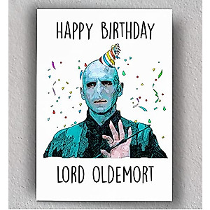 Lord Oldemort Birthday Card | Funny Birthday Card | Hilarious | Art Print | Blank Card