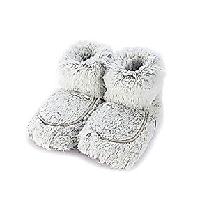 Warmies microwavable French Lavender Scented Gray Marshmallow Boots