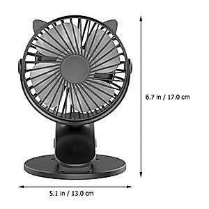 Homoyoyo Handheld Fans 4pcs Indoor Battery for Handheld Premium Powered Desktop Table Dorm Clip Desk Cat Volume Delicate Pretty Usb/Adjustable Bedroom Girls Camping Air Silence Mini Travel Ear