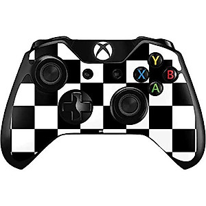 Skinit Decal Gaming Skin Compatible with Xbox One Controller - Originally Designed Black and White Checkered Design