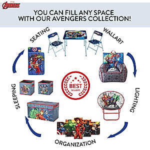 Marvel Avengers Captain America Pop Up Laundry Hamper Bin, Blue