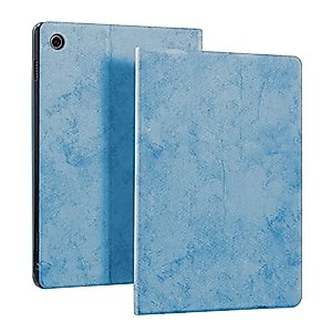 MEOORHE Comfortable Business Leather Tablet Case for Samsung Galaxy A7 Lite A8 A 10.1 Slim and Light Design Folio Adjustable Support Protector Cover(Light Blue,A7 Lite 8.7 2021 T220)