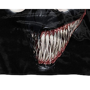 Marvel Comics Venom Symbiote All Smiles Spider-Man Throw Blanket 46"x60" Soft Fleece Throw Blanket for Bed Couch