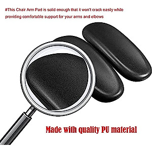 Ketofa Office Chair Arm Pads Replacement Armrest Fits All Styles of Arms with Mounting Hole 4" 5.5" Mounting Hole, Black