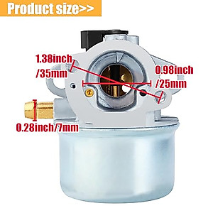 QAZAKY Carburetor for 497314 497347 497410 497586 498170 498254 498255 498966 499617 692648 693909 694202 698444 790821 799868 799872 50657 520966 16401 20716 20712 20713 20714 14111 122000 4hp - 7hp