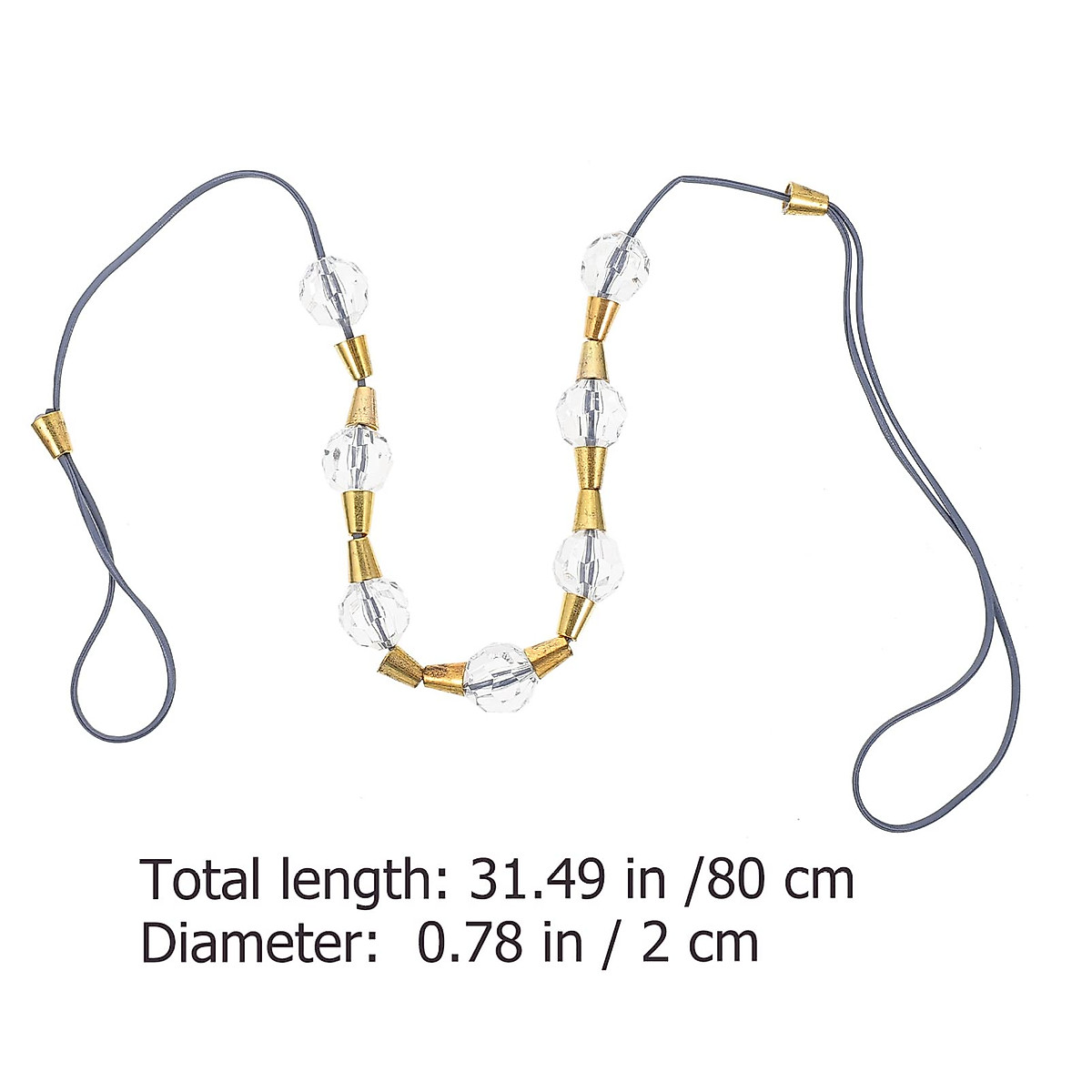 2pcs Crystal Curtain Rope Tie Rope Curtain Tieback Drapery Holdback Rope Curtain Holdback Home Curtain Fixing Strap Curtain Binding Strap Crystal Curtain Holder Retro Curtain Rope