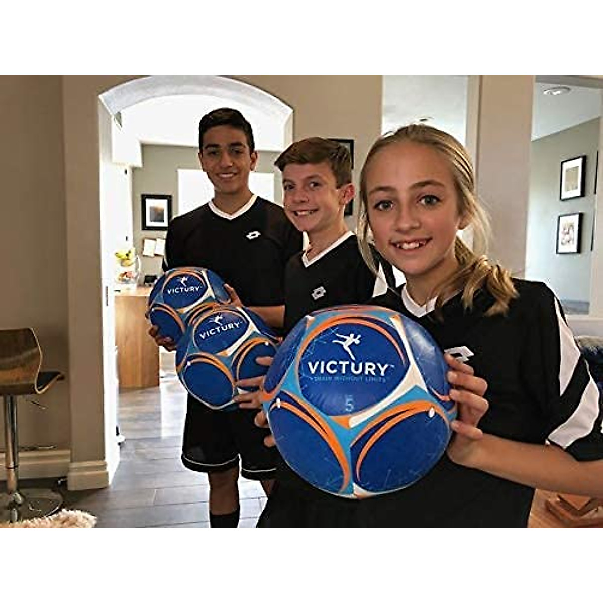 Ollyball VICTURY Inflatable Indoor Soccer Ball! Sz 5 Soccer Ball and Training Video System for Playing Soccer in The House