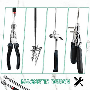 Gifts for Dad Magnetic Pickup Tool Stocking Stuffers Telescopic Magnet Stick with keychain Tech Birthday Gifts for Men (Dad Style)
