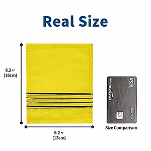 Exfoliating Bath Washcloth Yellow 5pcs, Korean Asian Exfoliating Mitt, Shower Glove, Removing Dry Dead Skin Cells, Cleaning Pores, Reusable, K-Beauty Body Care Item