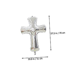 ifundom 18 Pcs Wedding Party Balloons Religious Balloons Baptism Balloons Party Decoration God Bless Baptism Decoration Kids Party Balloon Modeling Baby Girl Aluminum Film