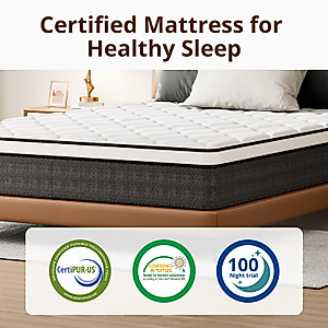 Full Size Mattress, EvaStar 12 Inch Gel Memory Foam Mattress for Cooling Comfort Technology and Pressure-Relieving, Hybrid Mattress in a Box, Medium Firm, Breathable, CertiPUR-US, 75"x 54"x12"