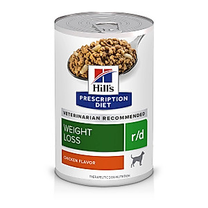 Hill's Prescription Diet r/d Weight Reduction Wet Dog Food, Veterinary Diet, 12.3 oz. Cans, 12-Pack, White