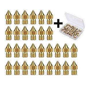 chenshaopeng 30PCS 0.5mm 3D Printer Extruder Nozzles for Anet A8 Makerbot MK8 Creality CR-10 S4 S5 Ender 3 3Pro 5