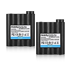 Miady BATT5R AVP7 Rechargeable Batteries 6V 900mAh for GXT Walkie Talkie GXT1000 GXT1050 GXT850 GXT860 GXT900 GXT950 and More