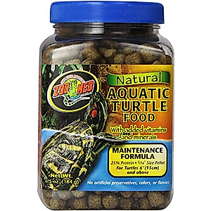 Zoo Med Natural Aquatic Turtle Food - Maintenance Formula (Pellets) 6.5 oz - Pack of 4