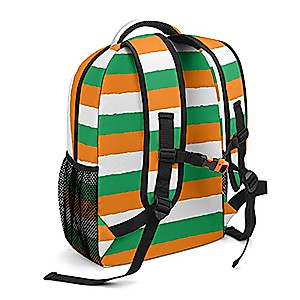 Stripes Saint Patrick Kids Backpack, Student School Bags for Boys & Girls, Bookbags with Adjustable Strapfor Travel