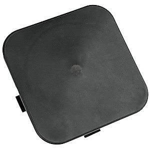 5" Square Light Pole Top Cap Rounded Corner (1" Radius)- Black Plastic