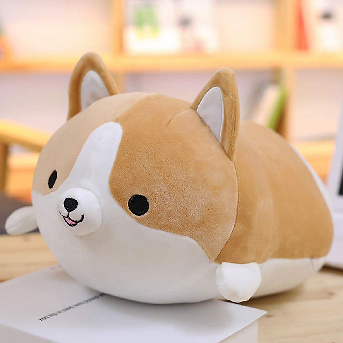 sofipal Corgi Dog Plush Pillow, Cute Shiba Inu Corgi Butt Stuffed Animal Toys Gifts for Bed, Valentine, Kids Birthday, Christmas (Brown, 17.3inch)