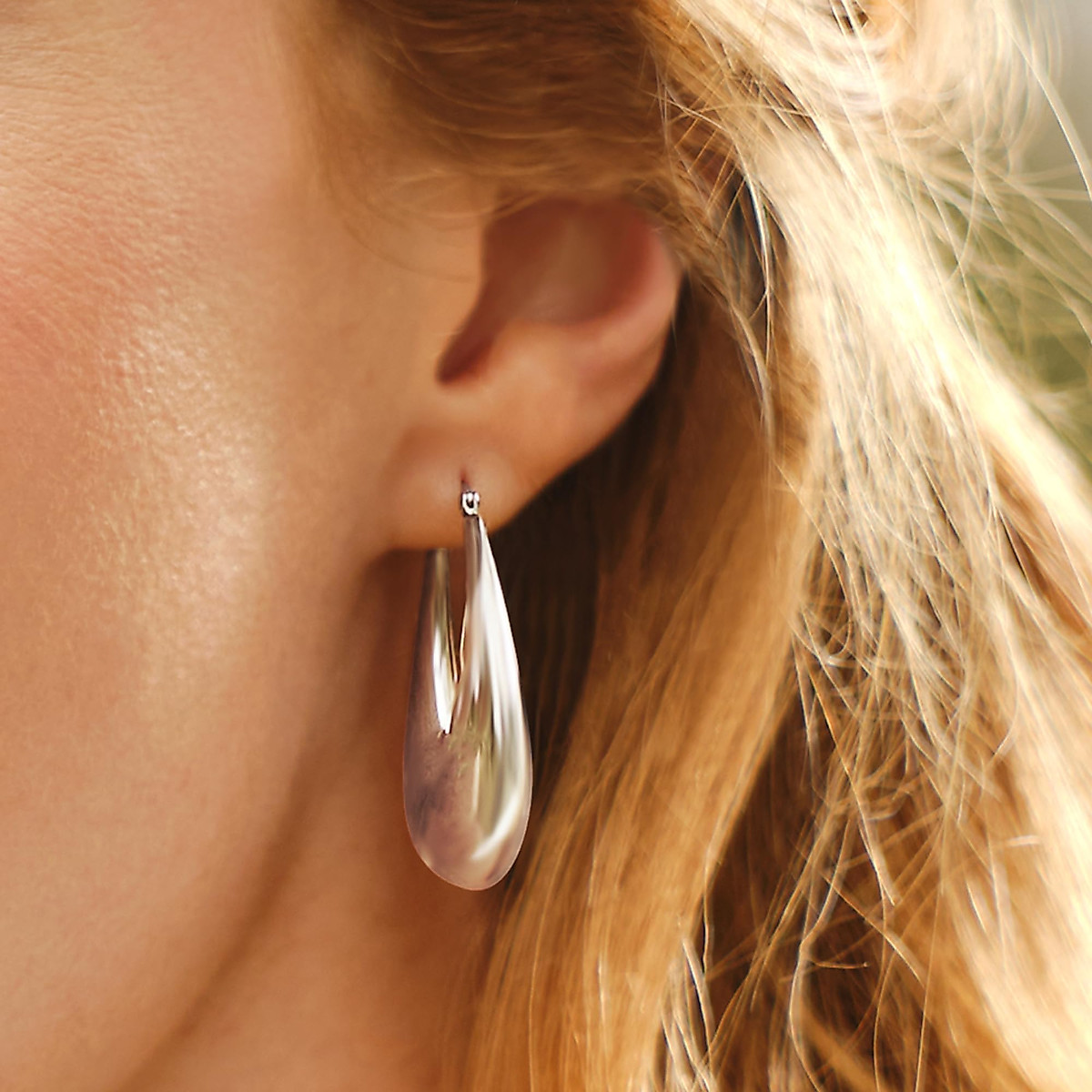 Ross-Simons Sterling Silver Graduated Hoop Earrings