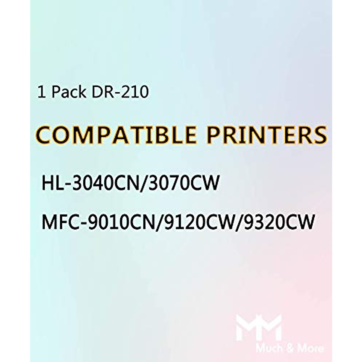 MM MUCH & MORE Compatible Drum Unit Replacement for Brother DR-210 DR210 DR-210CL DR210CL TN210 Use for HL-3040CN HL-3070CW HL-3075CW MFC-9010CN MFC-9120CN MFC-9125CN MFC-9320CW Printer(1-Pack, Drum)