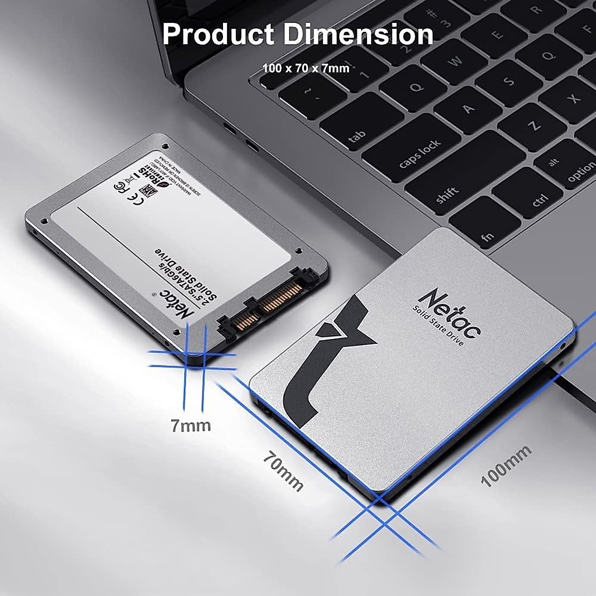 Netac 1TB SATA Internal Solid State Drive SSD Up to 550MB/s 2.5 Inch Internal SSD 3D NAND Easy to Install for Laptop Computer Upgrade Speed Game