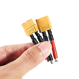 JUZITAO 10 Pairs XT60 Plug Connector Female and Male Connector with 12AWG Silicon Wire for RC Lipo Battery Cable Drone