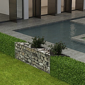 Gabion Basket,Garden Fence Border,Portable Fence,Privacy Fence,Fencing for Yard,Private Fence,Garden Fence for Dogs,for Deck,Patio,Backyard,Outdoor Pool,Porch, Galvanised Steel
