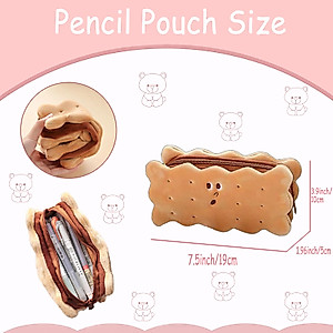ACEIOT Cute Pencil Case for Kids, Cookies Pencil Bag, Large Capacity Pencil Pouch, Aesthetic Pencil Case Pouch, Preppy Pencil Case for School Students, Stationery Storage Bag