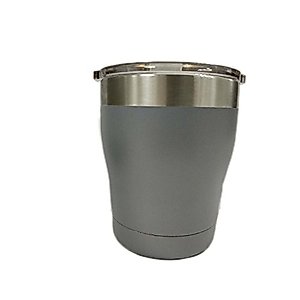 Tahoe Trails 10 oz Stainless Steel Tumbler Vacuum Insulated Double Wall Travel Cup With Lid, Metallic Gray