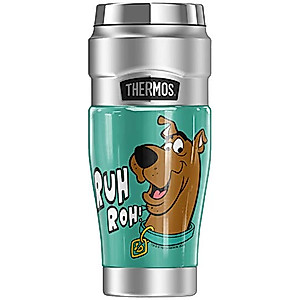 THERMOS Scooby-Doo Ruh Roh Face, STAINLESS KING Stainless Steel Travel Tumbler, Vacuum insulated & Double Wall, 16oz