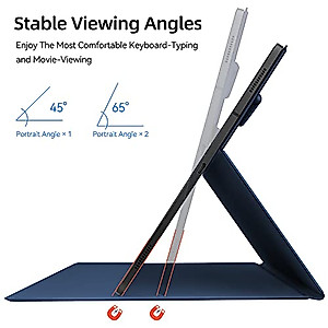 Syndrruce Magnetic Case for Samsung Galaxy Tab S7 Plus/S7 FE/S8 Plus 12.4 Inch, Slim Lightweight Protecitve Cover with S Pen Holder for Samsung Tablet S7 Plus/ S7 FE/ S8 Plus 12.4" (DarkBlue)