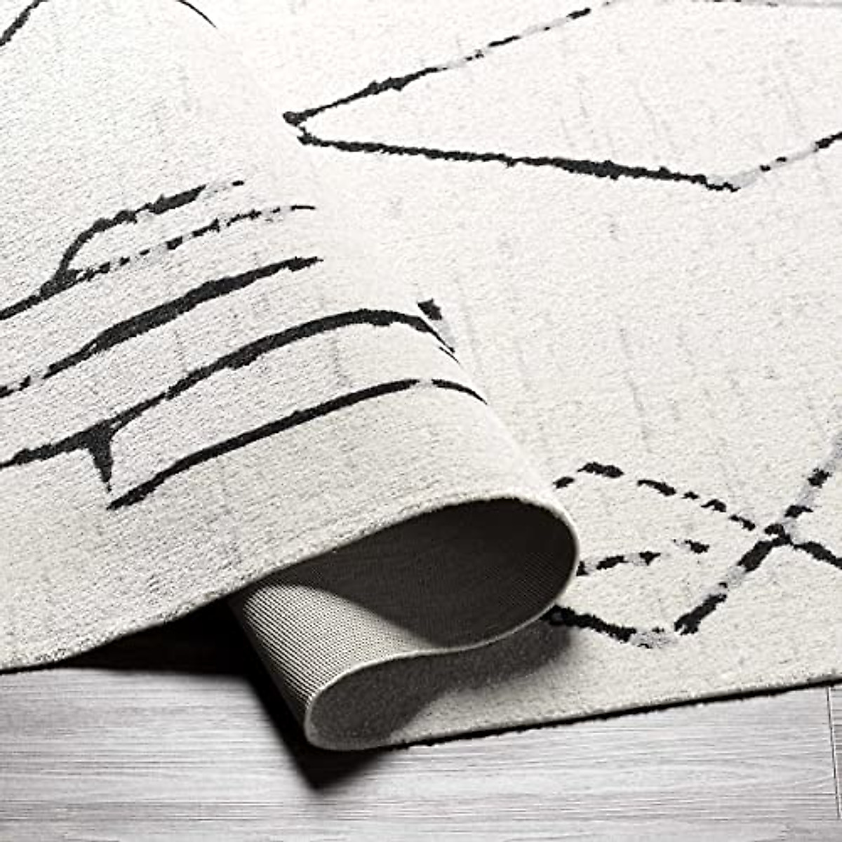 Hauteloom Maguyam Living Room, Bedroom Machine Washable Area Rug - Black, Gray - 9'3" x 12'