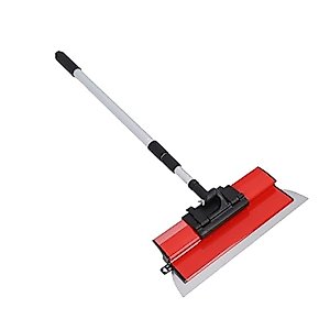Dry Wall Skimming Tool, High Strength Stainless Steel 250mm 400mm 600mm Smoothing Spatula with Extension Handle Pole & Clip Head, Skimming Blade Set for Wall Ceiling