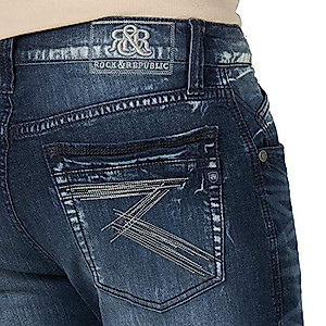 Rock & Republic Men's Straight Jean, Street Cred, 29W x 34L